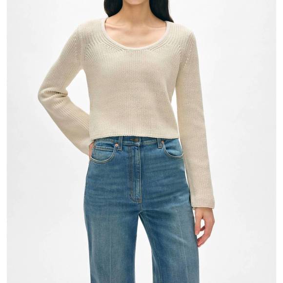 White + Warren | Sweaters | New White Warren Organic Cotton Tape Fluted ...